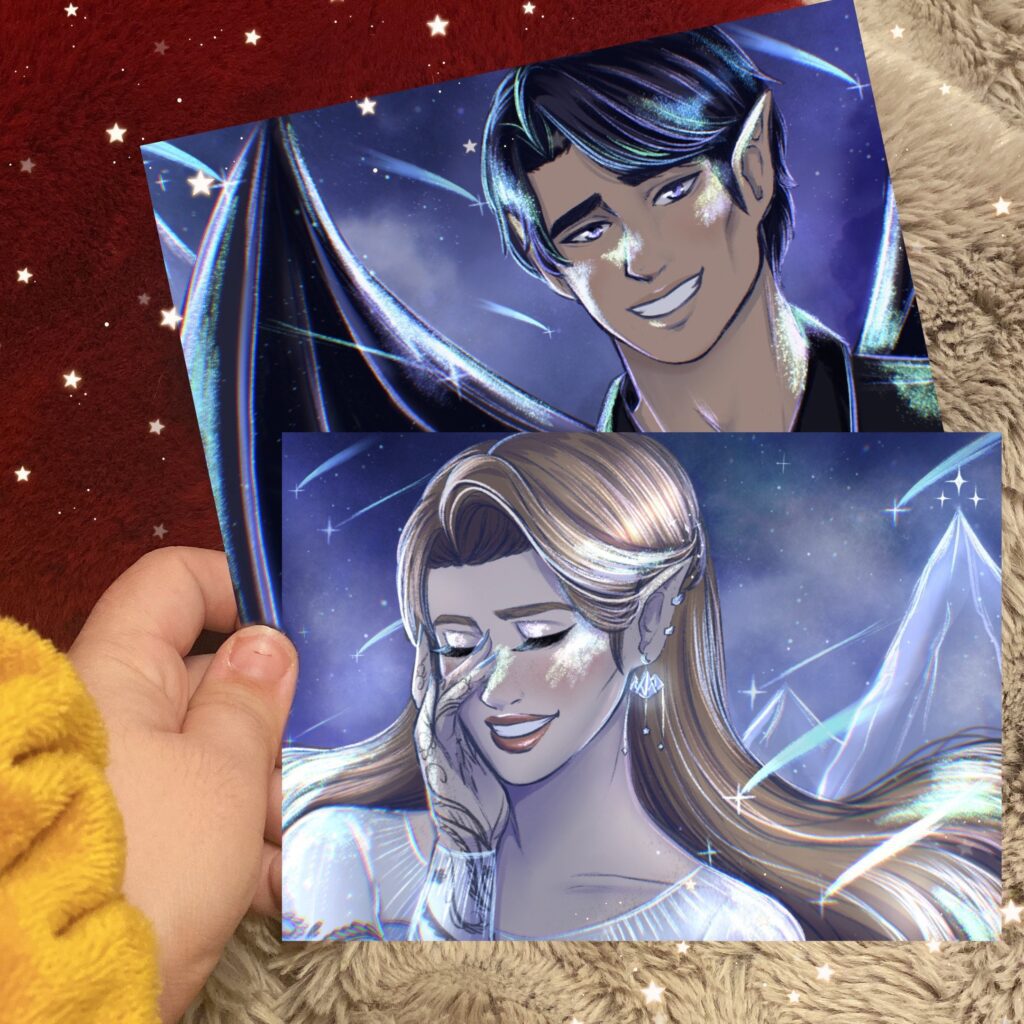 Feyre and Rhysand Starfall edition, Art prints. – A Court of Alsace's art